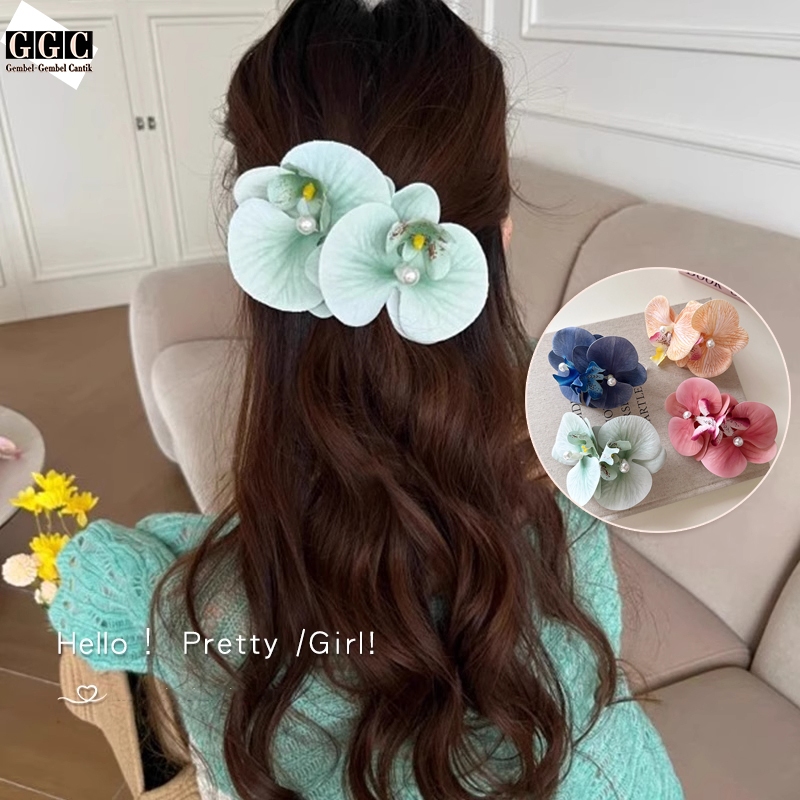 Jual Jepit Rambut Bunga Anggrek Wanita - Jepit Rambut Korea,Cocok untuk ...