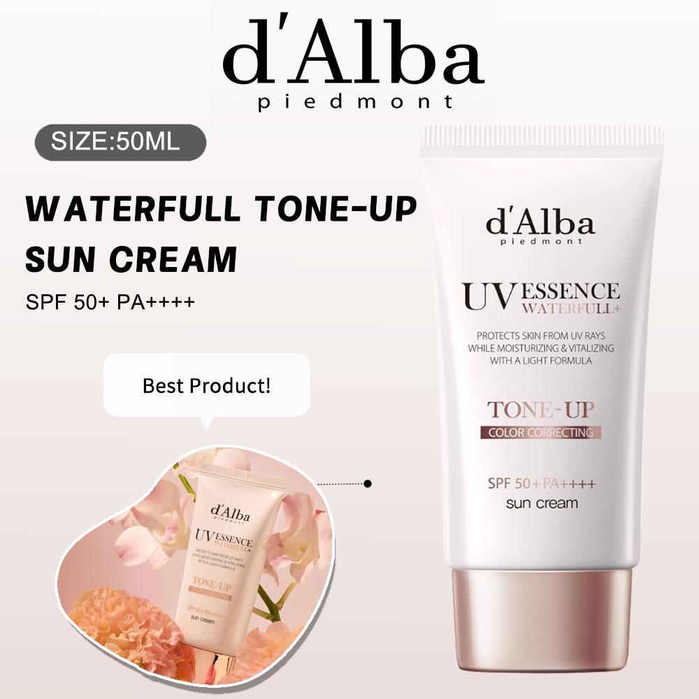 Jual D Alba Uv Essence Waterfull Tone Up Sun Cream Purple Spf50 Pa