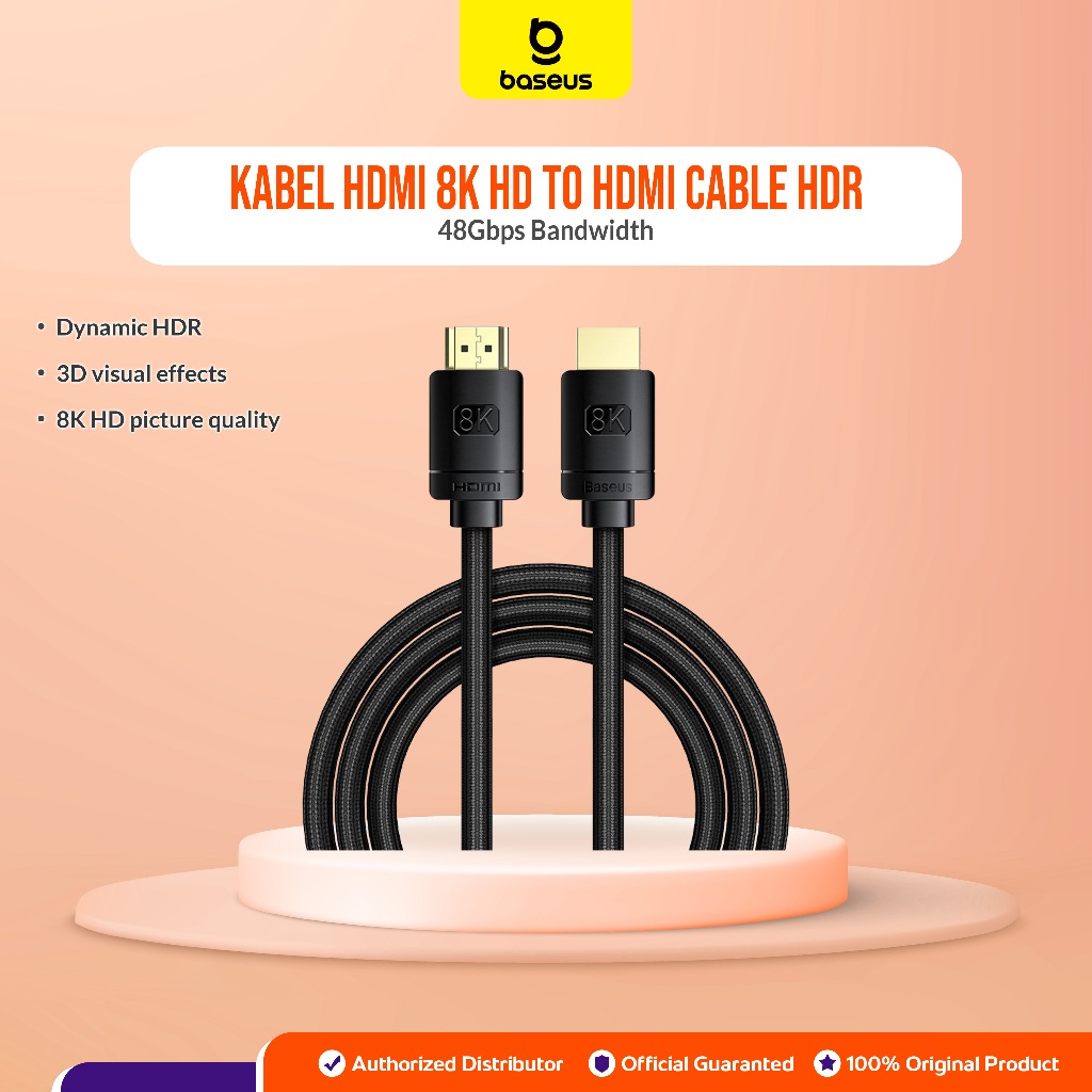 Jual Baseus Original Kabel HDMI 8K HD to HDMI Cable HDR High Definition ...