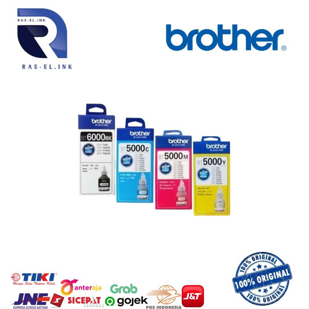 Jual Tinta Bbother BT5000 C Y M & BT6000 BK 1 set Original | Shopee Indonesia
