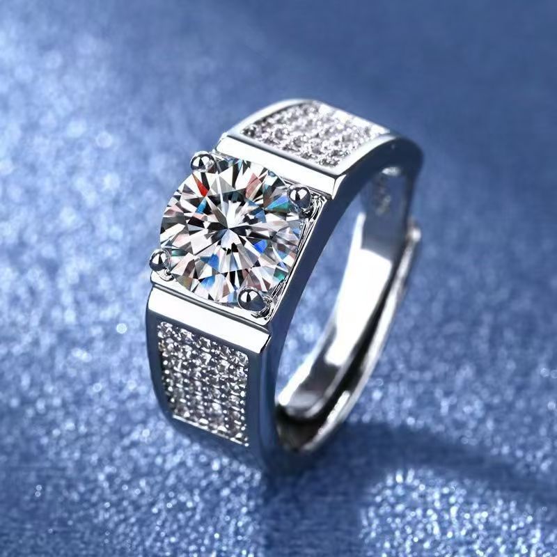 Jual Cincin Pria Couple Berlian Sertifikat Adjustable Fashion Tunangan ...