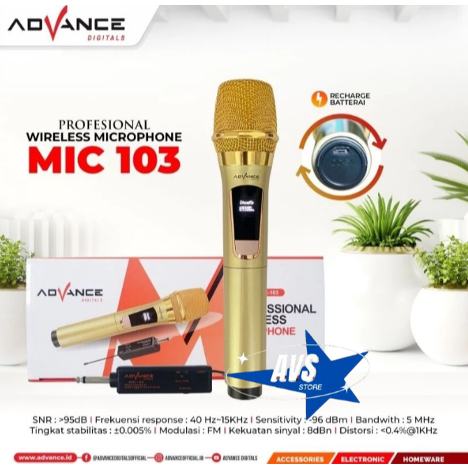 Jual Advance Professional Wireless Microphone MIC 103 | Shopee Indonesia