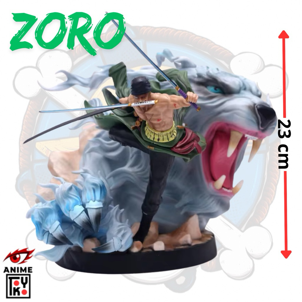 Jual Action Figure Roronoa Zoro there pole flow Tiger hunting | Shopee ...