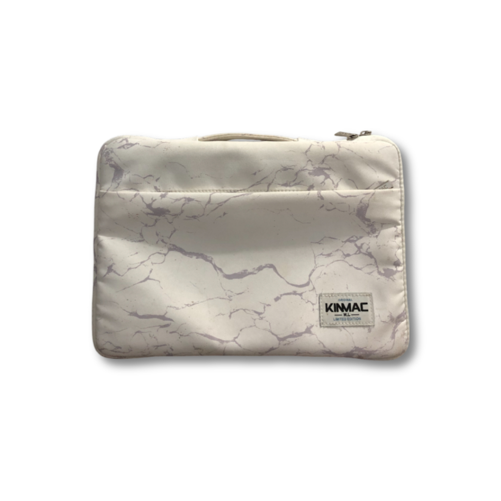 Jual Kinmac Tas Laptop Handstrap Marble Putih up to 14" | Shopee Indonesia