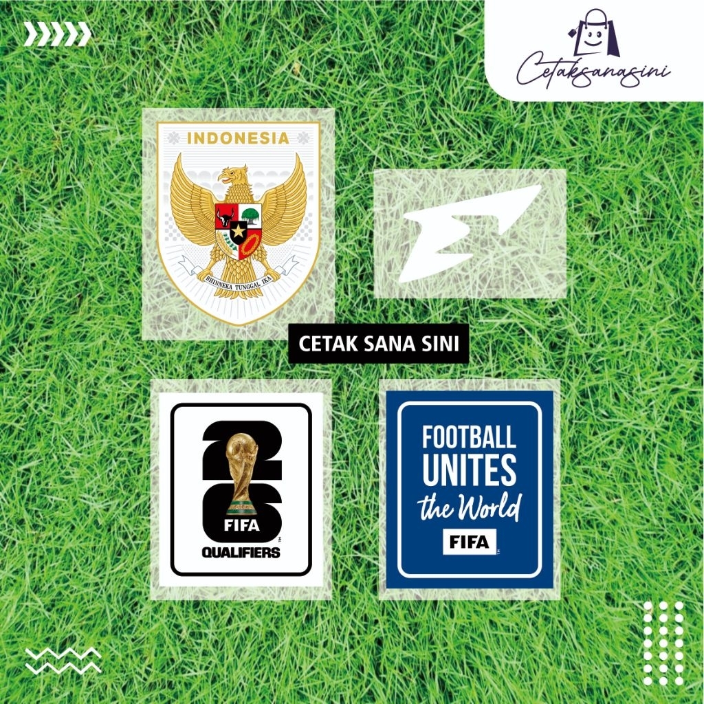 Jual Paket Hemat Logo Timnas Indonesia FULL HD DTF Lengkap Patch Timnas ...