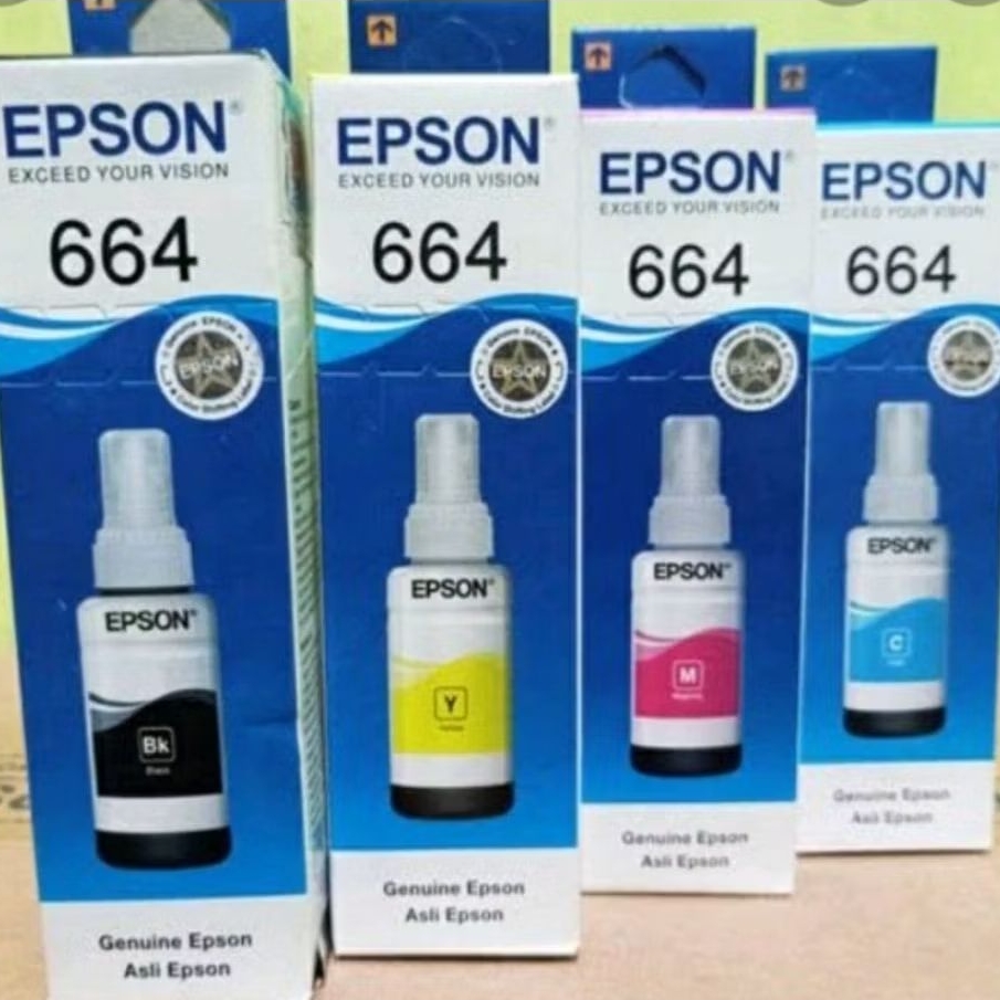Jual tinta printer epson 664 original for L100 L110 L111 L120 L130 L132 ...