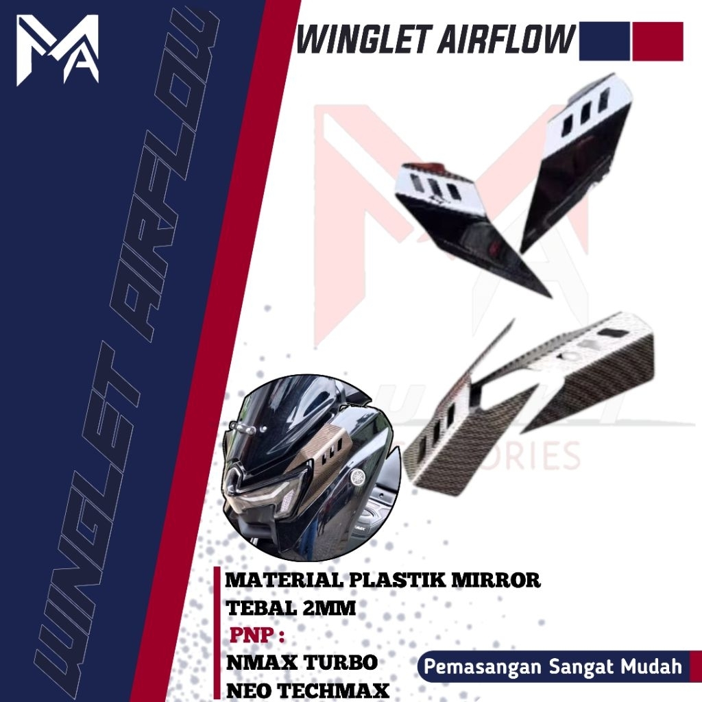 Jual Winglet AIRFLOW variasi nmax turbo neo techmax neo s 2024 2025 ...