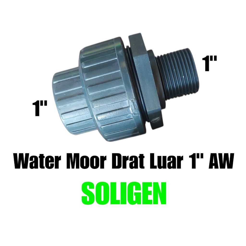 Jual Water Moor Drat Luar / Water Mur Drat / Union Pompa PVC 1" x 1" AW ...