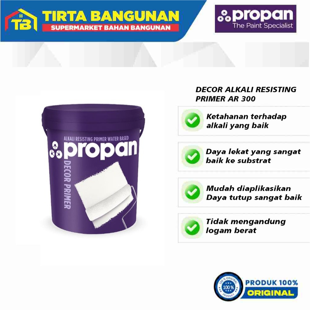 Jual PROPAN AR 300 DECOR ALKALI RESISTING PRIMER CAT DASAR INTERIOR DAN ...