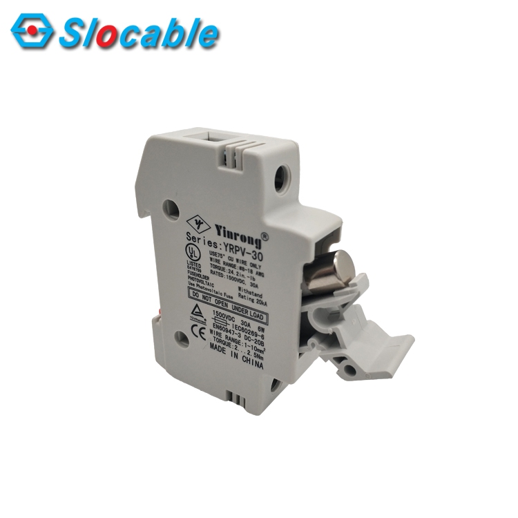 Jual DC Fuse + Fuse Holder Slocable | Sekring Panel Surya PV 1000V ...