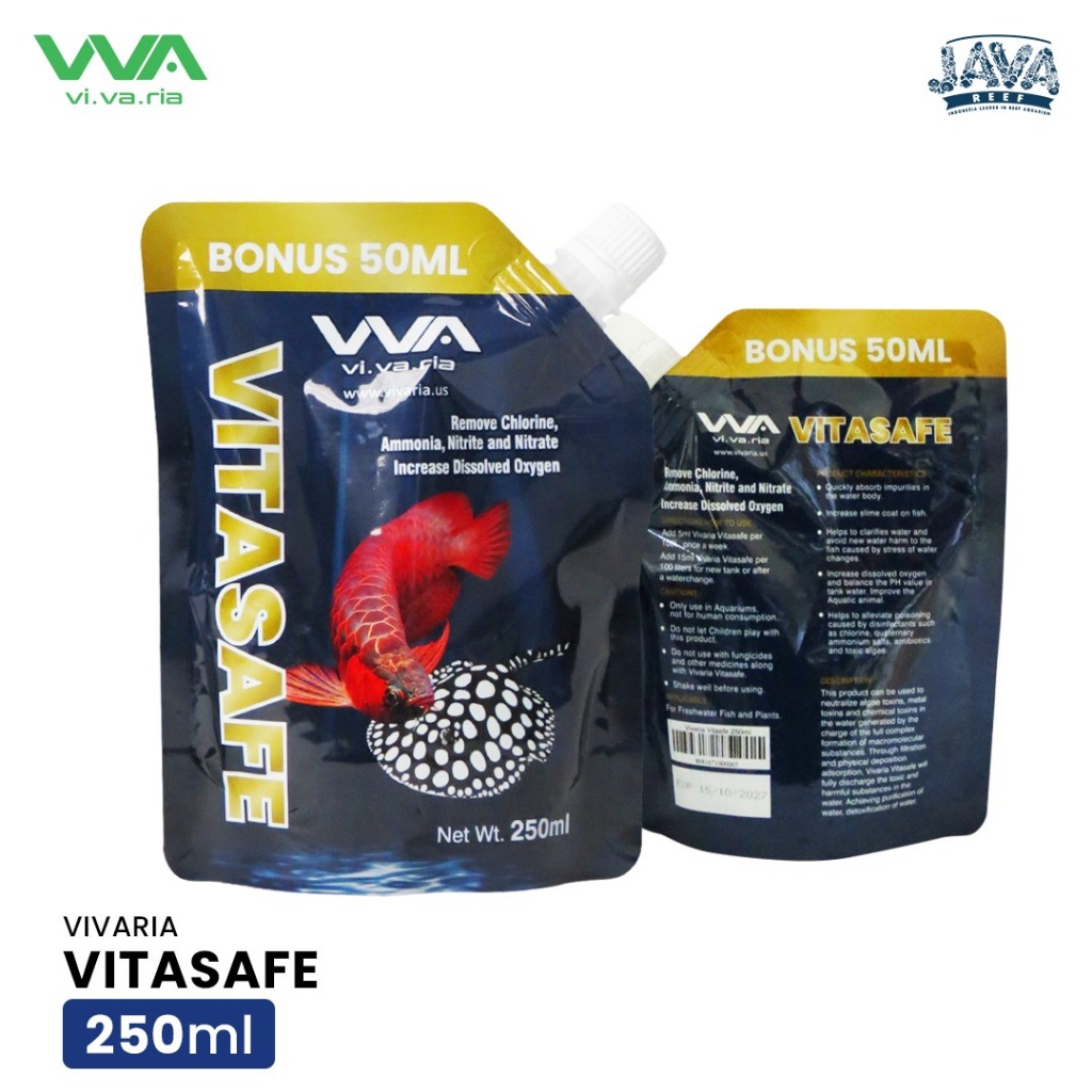 Jual Vivaria Vitasafe Water Conditioner Anti Klorin, Amonia, nitrat dan ...