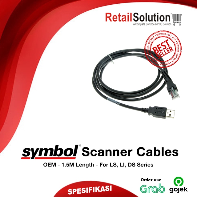 Jual Kabel Barcode Scanner Cables Symbol Zebra USB - All Type | Shopee ...