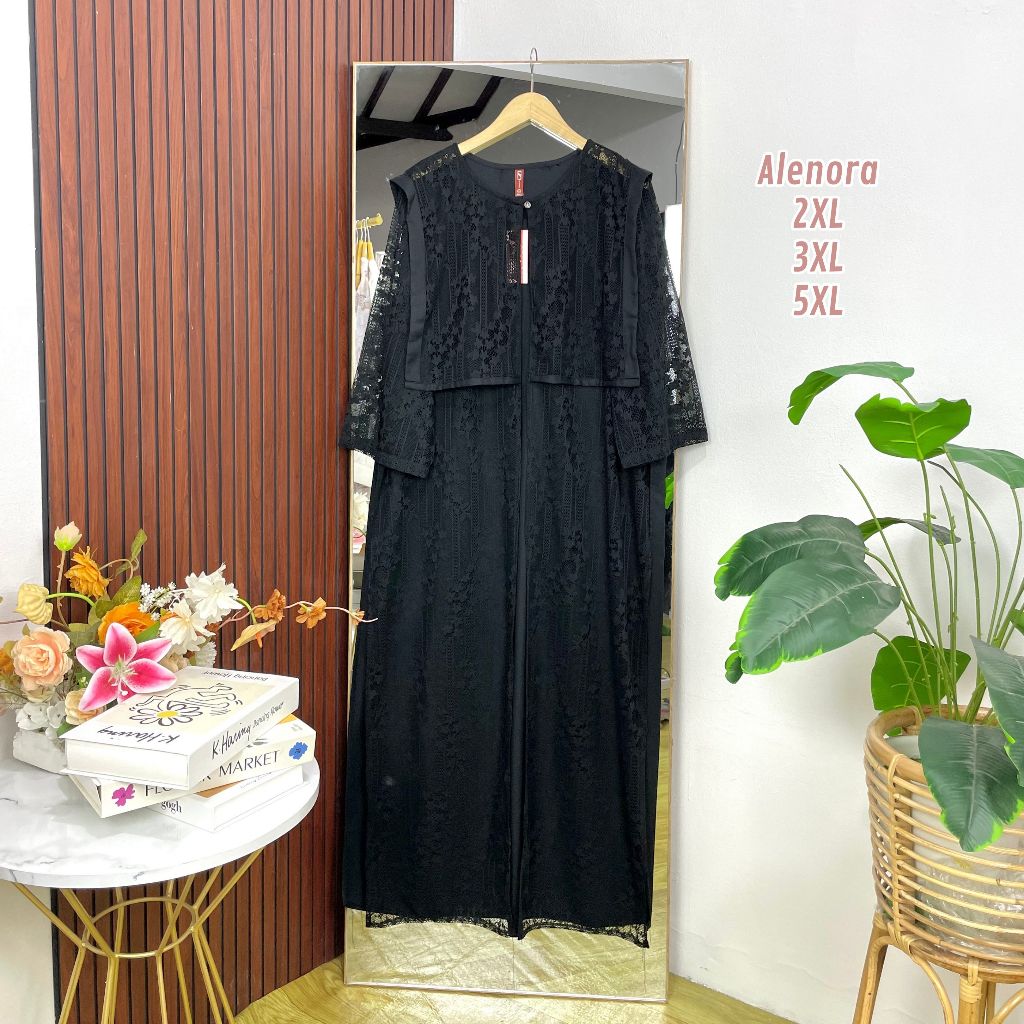 Jual Alenora Myshawl Mabella Dress Gamis Set Pesta Jumbo Big Size Uk M ...