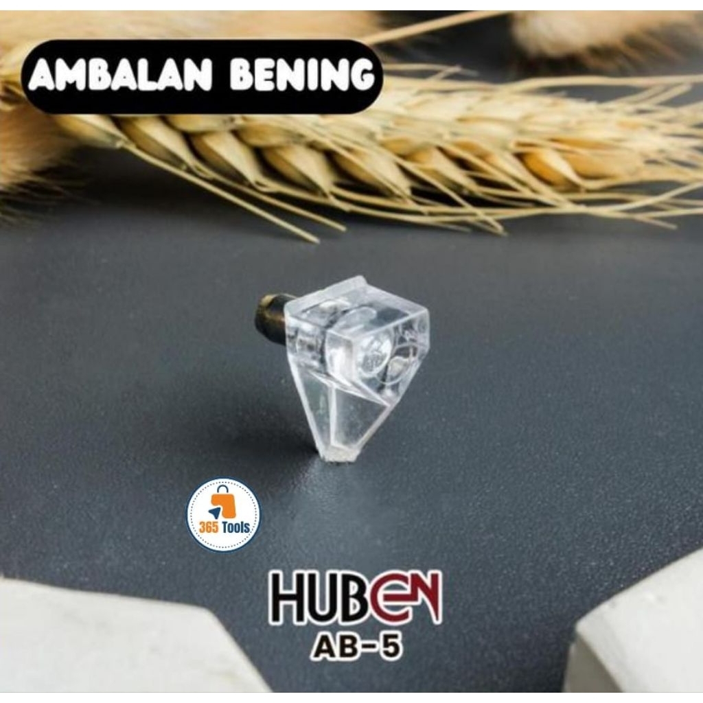 Jual Ambalan Bening AB 5 HUBEN / Pen Pin Penyangga Rak Kayu (Perbiji ...