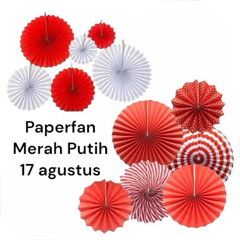 Jual PAPER FAN KIPAS MERAH PUTIH DEKORASI KEMERDEKAAN 17 AGUSTUS ...