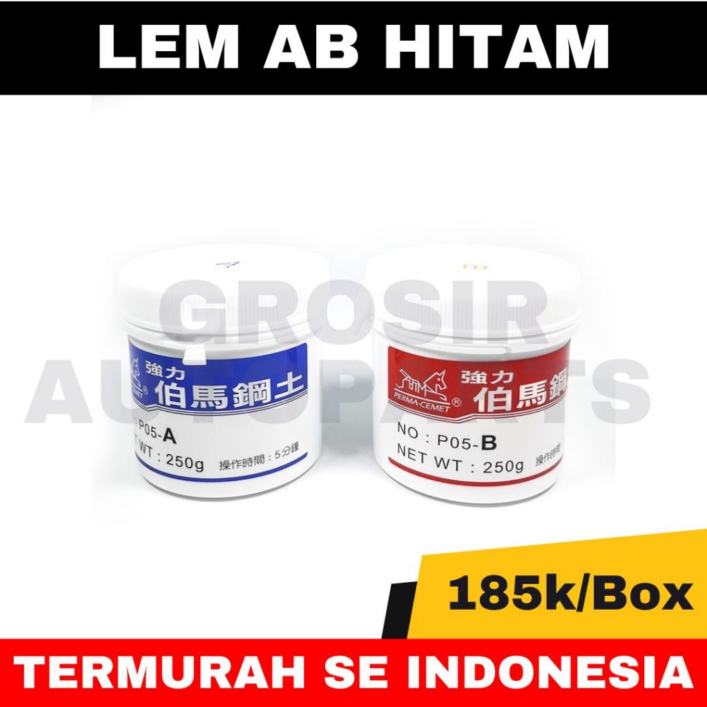 Jual LEM AB Campur LEM Retrofit HeadLamp Warna Hitam Lem Besi AB ...