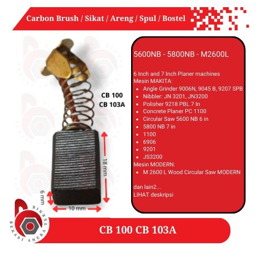 Jual Sepul Areng Carbon Brush CB-100 Circular Saw 5800NB 5600NB 900N MAKITA | Shopee Indonesia