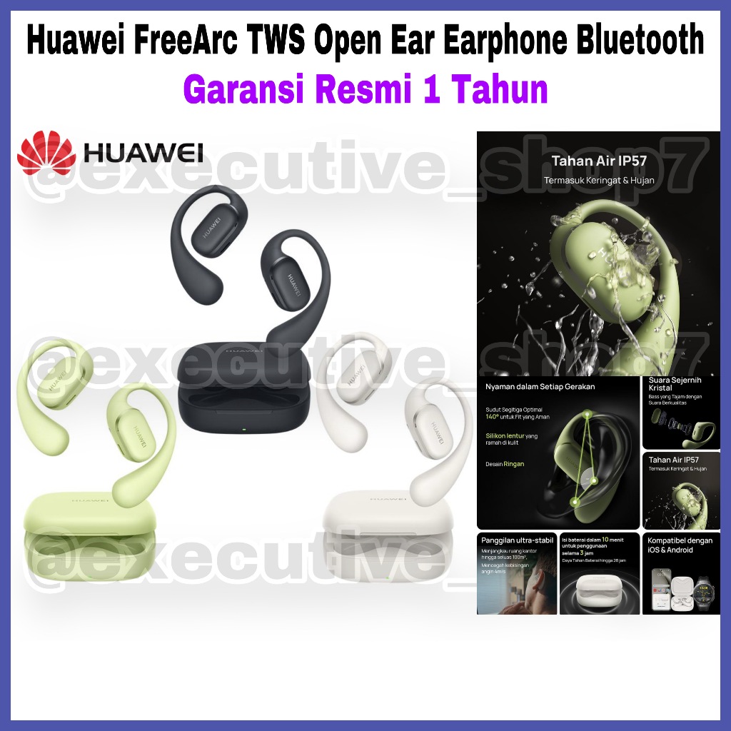 Jual Huawei FreeArc TWS Open Ear Earphone Bluetooth - Garansi Resmi 1 ...