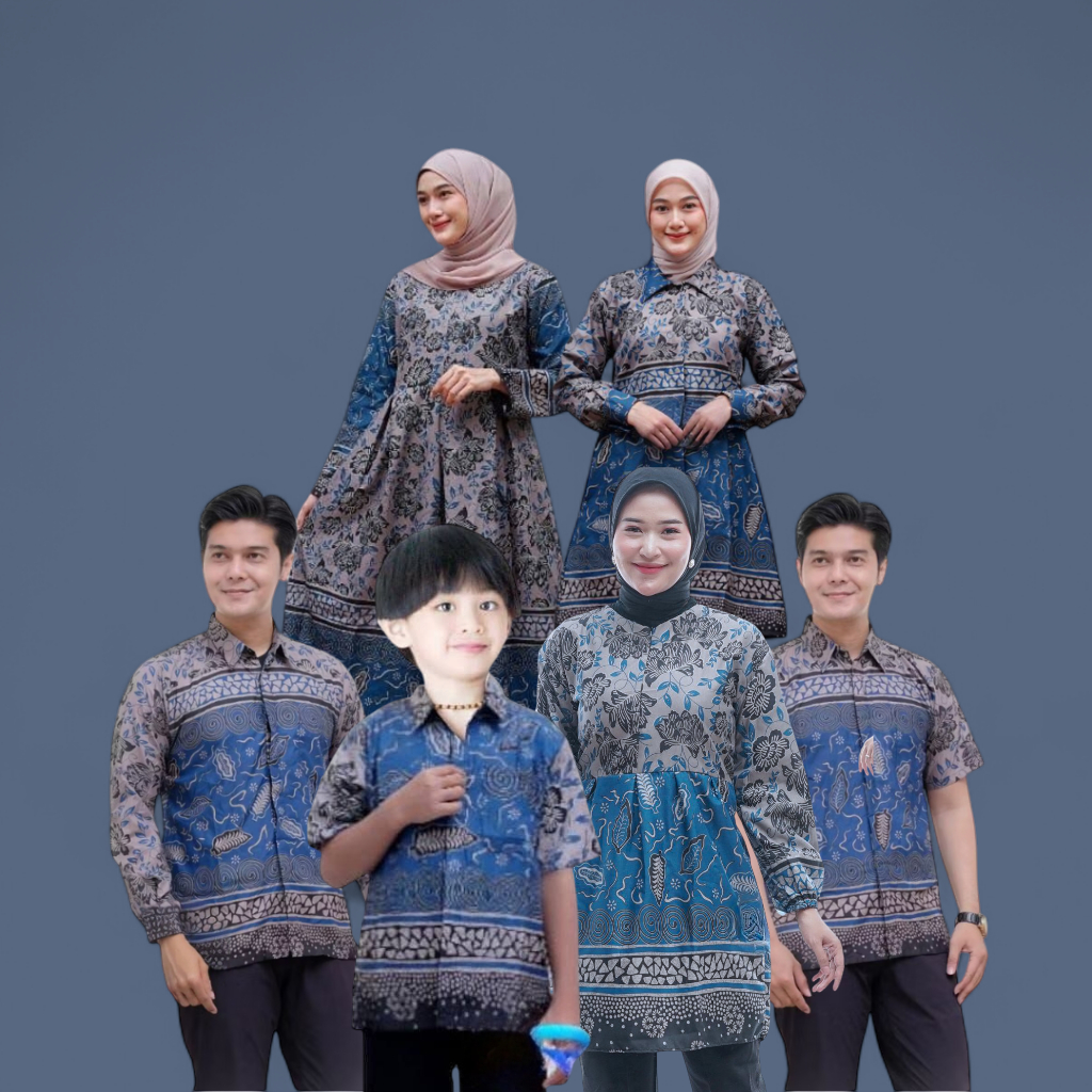 Jual Batik Couple Keluarga Ayah Ibu Anak Pasangan Pria Wanita Seragam ...