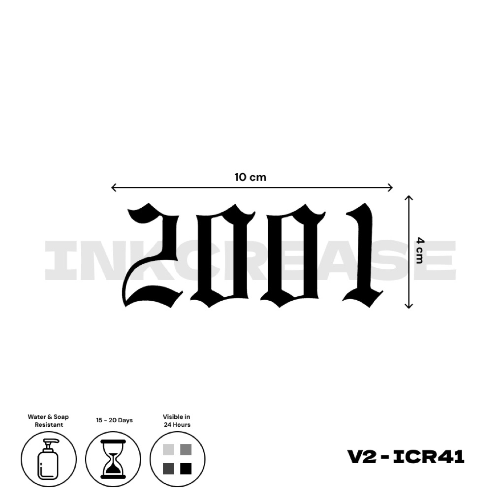 Jual V2-ICR41 Tahun Kelahiran 2001 Tattoo Chromogenic Ink Tato Temporer ...