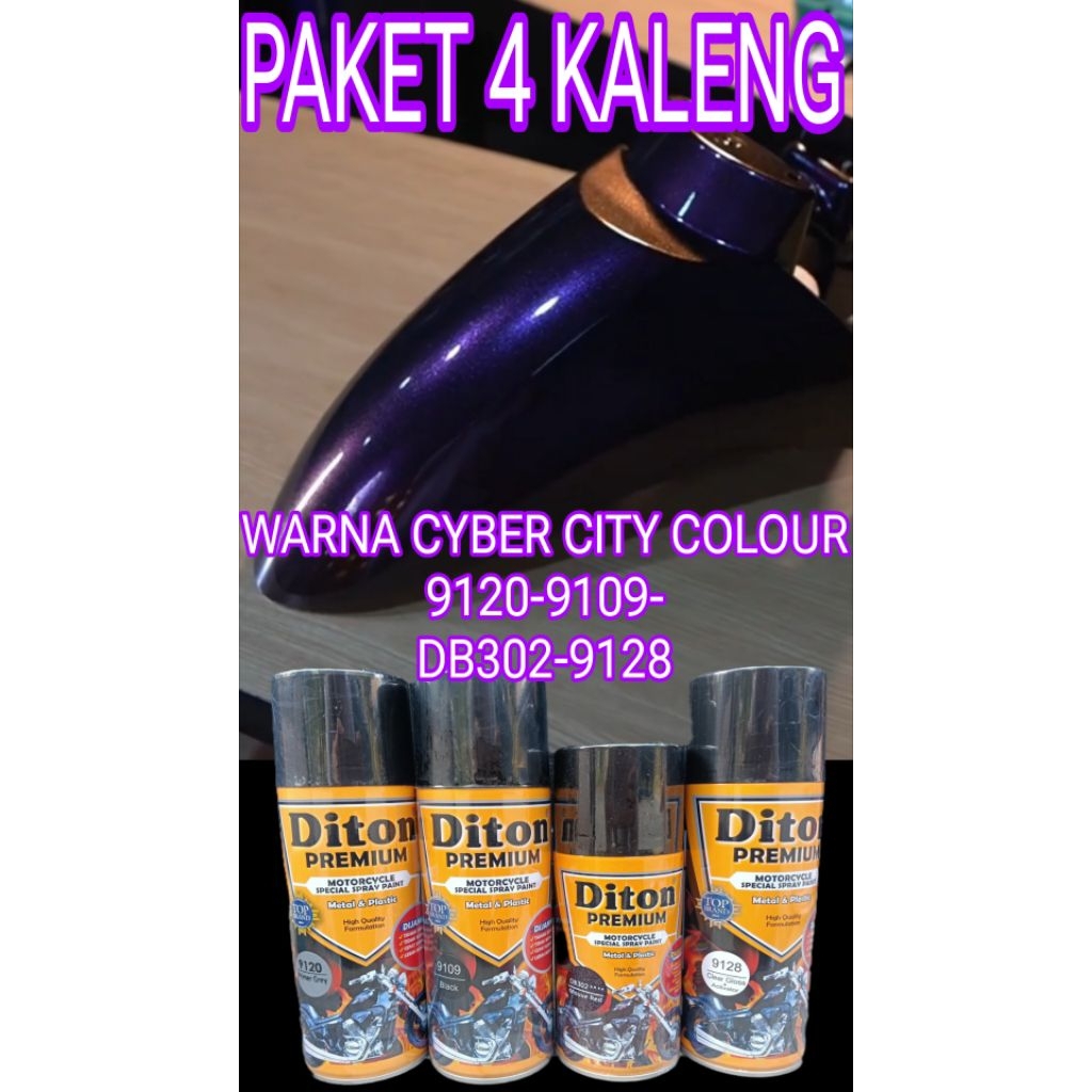 Jual PAKET LENGKAP 4 KALENG WARNA CYBER CITY COLOUR Pilox Pylox Diton ...