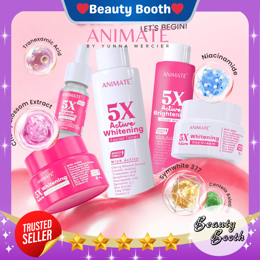Jual ANIMATE Whitening SERIES | Facial Wash Serum Day Night Cream Toner ...