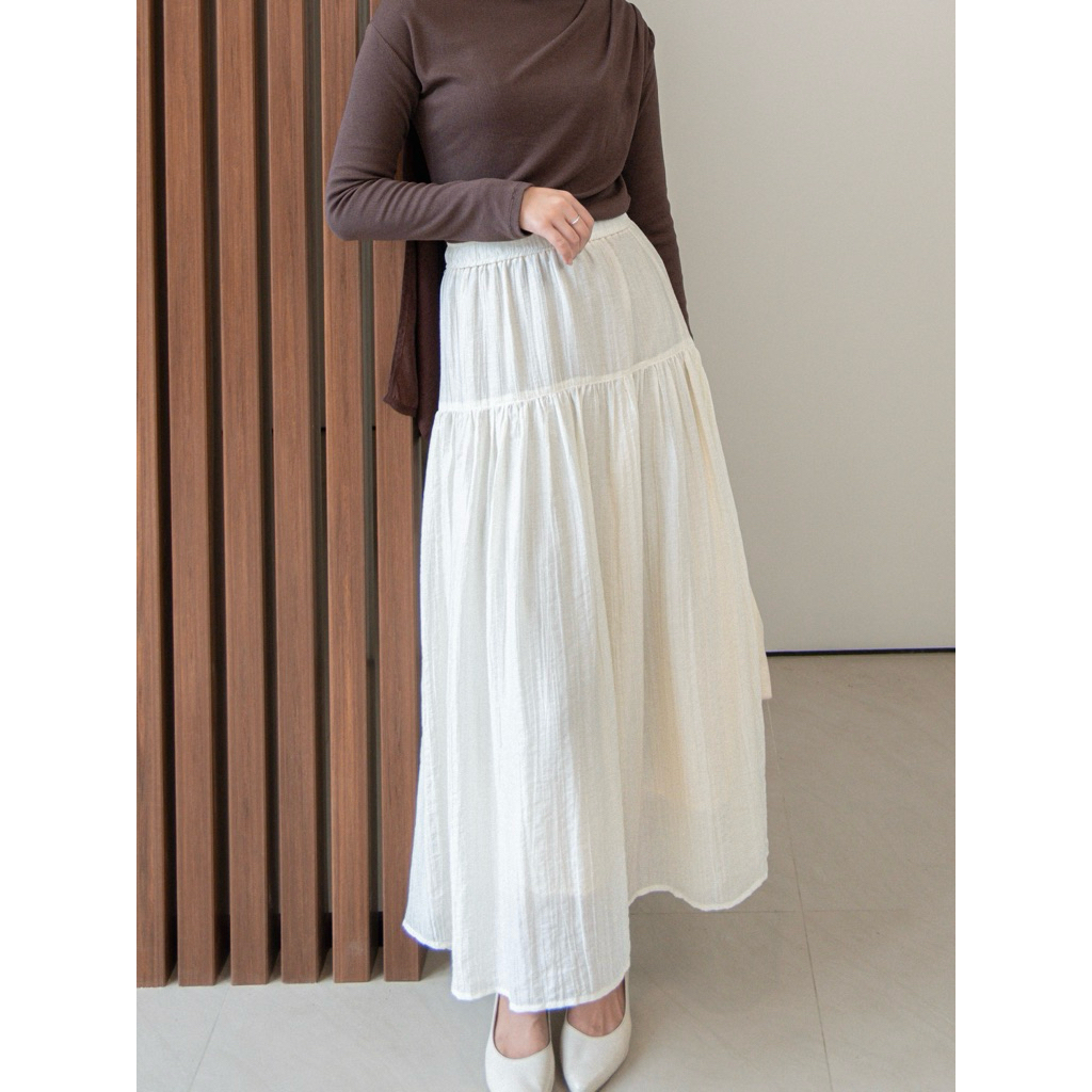 Jual Fwdaily - Launa Skirt (Skirt Ruffle Wanita - Maxi Skirt - Rok ...