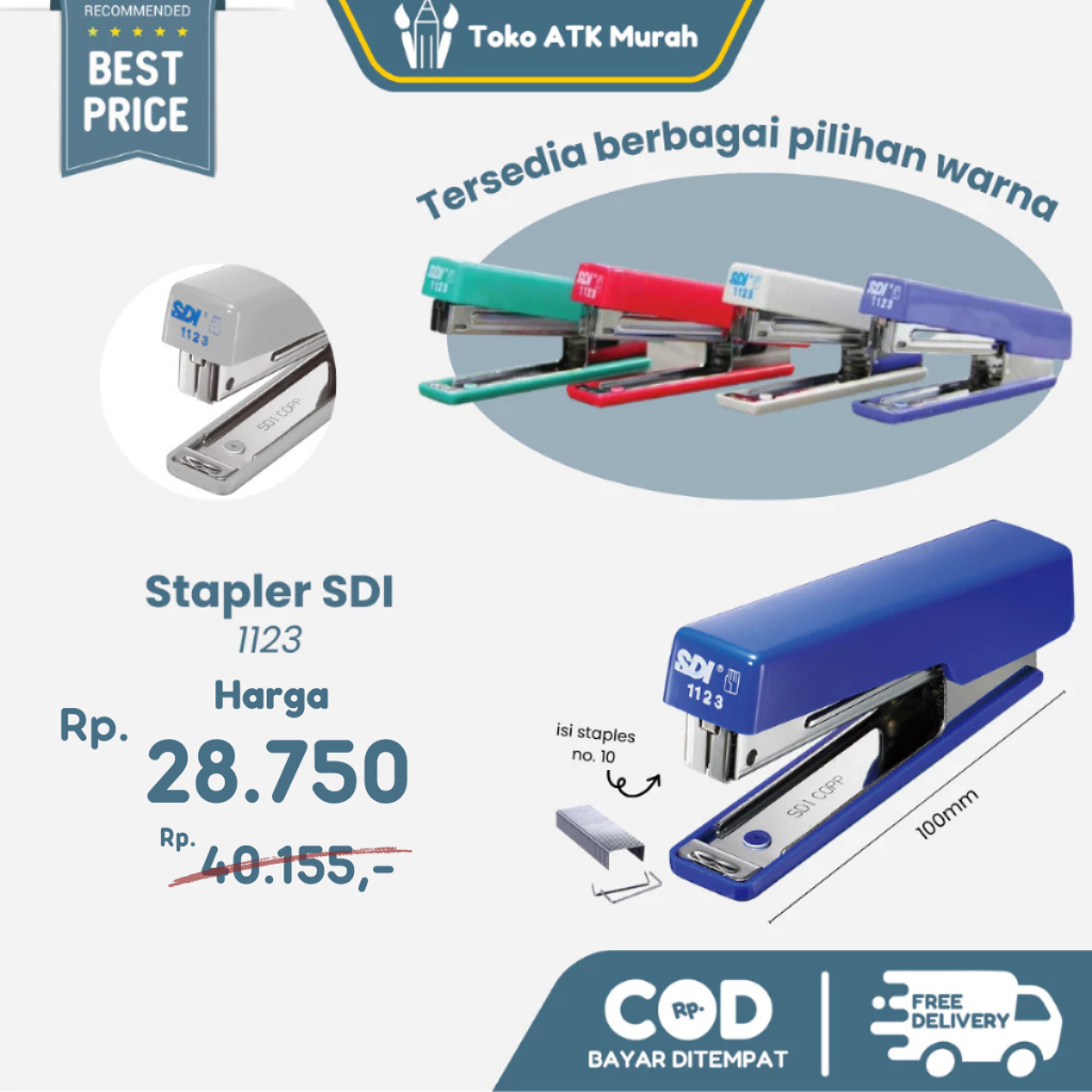 Jual SDI Stapler No.10 1123 Stepler Hekter Penjilid Kertas | Shopee Indonesia