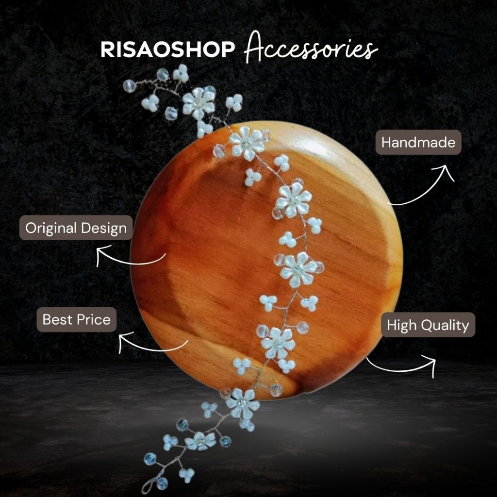 Jual Headpiece | bando | bandana manik manik | mahkota tiara rambut ...