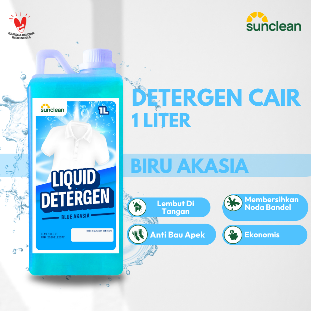 Jual SUNCLEAN Deterjen Cair Laundry Wangi Tahan Lama 1 Liter | Shopee ...