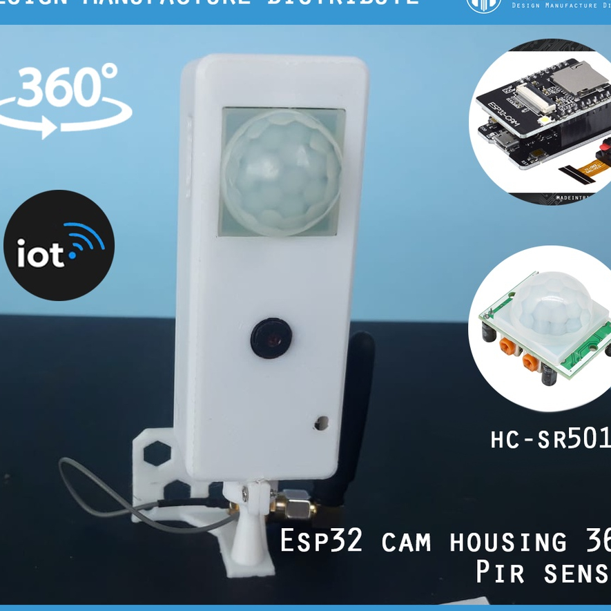 Jual Madeintridi casing ESP32 Cam with PIR sensor box project Camera ...