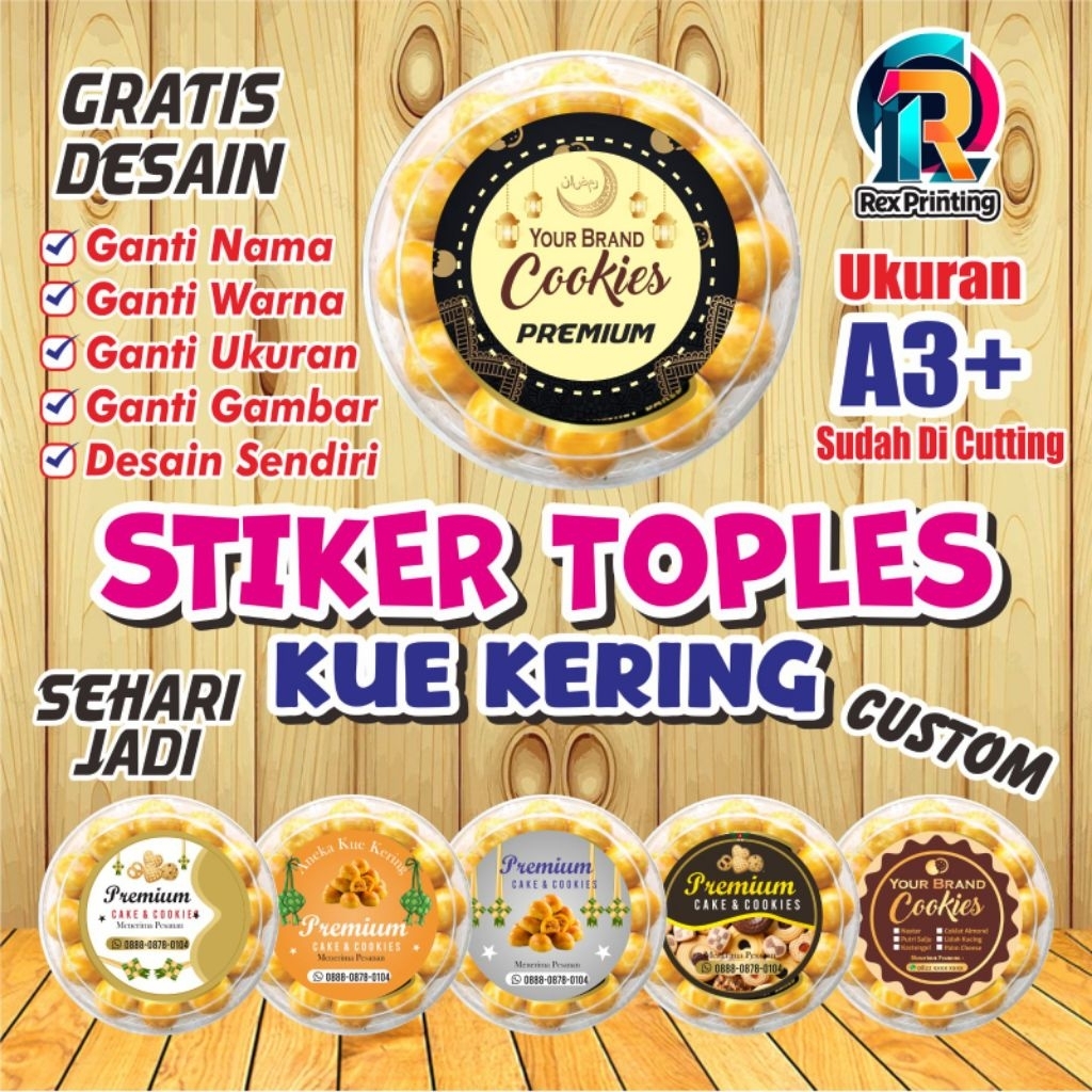 Jual STIKER LABEL KUE KERING / STIKER KUE LEBARAN / STIKER MAKANAN ...