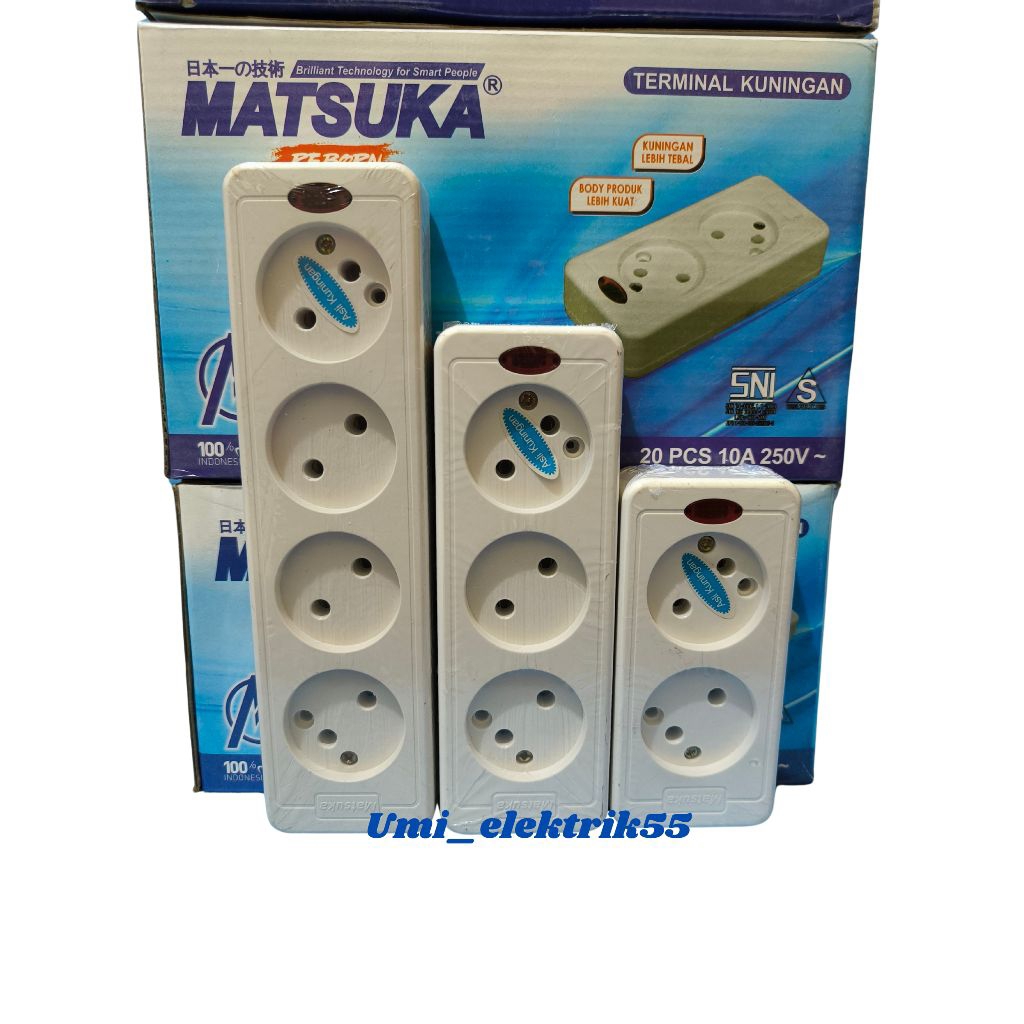 Jual OB Stop kontak tipis MATSUKA 2/3/4 lobang | Shopee Indonesia