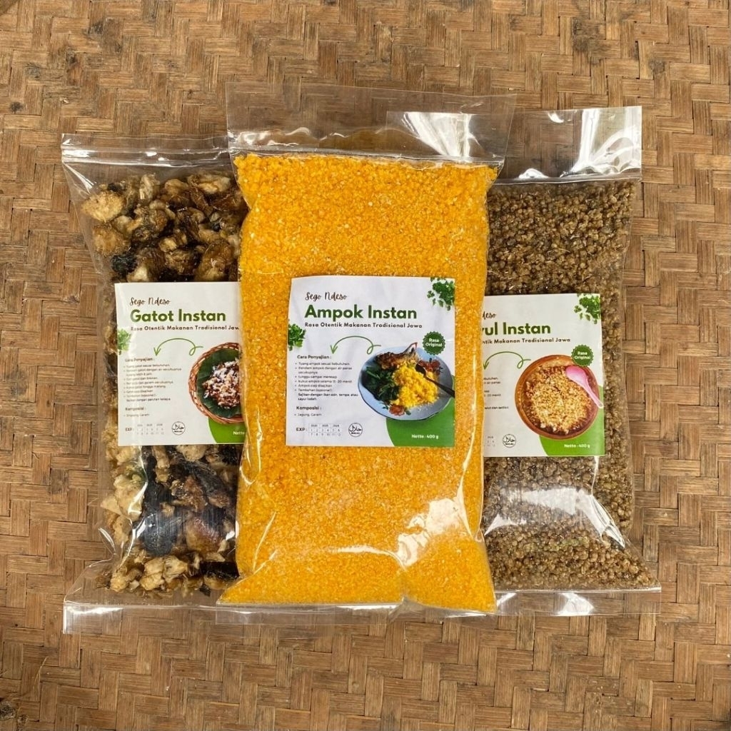 Jual Tiwul, gatot, ampok instan original kemasan 400 g | Shopee Indonesia