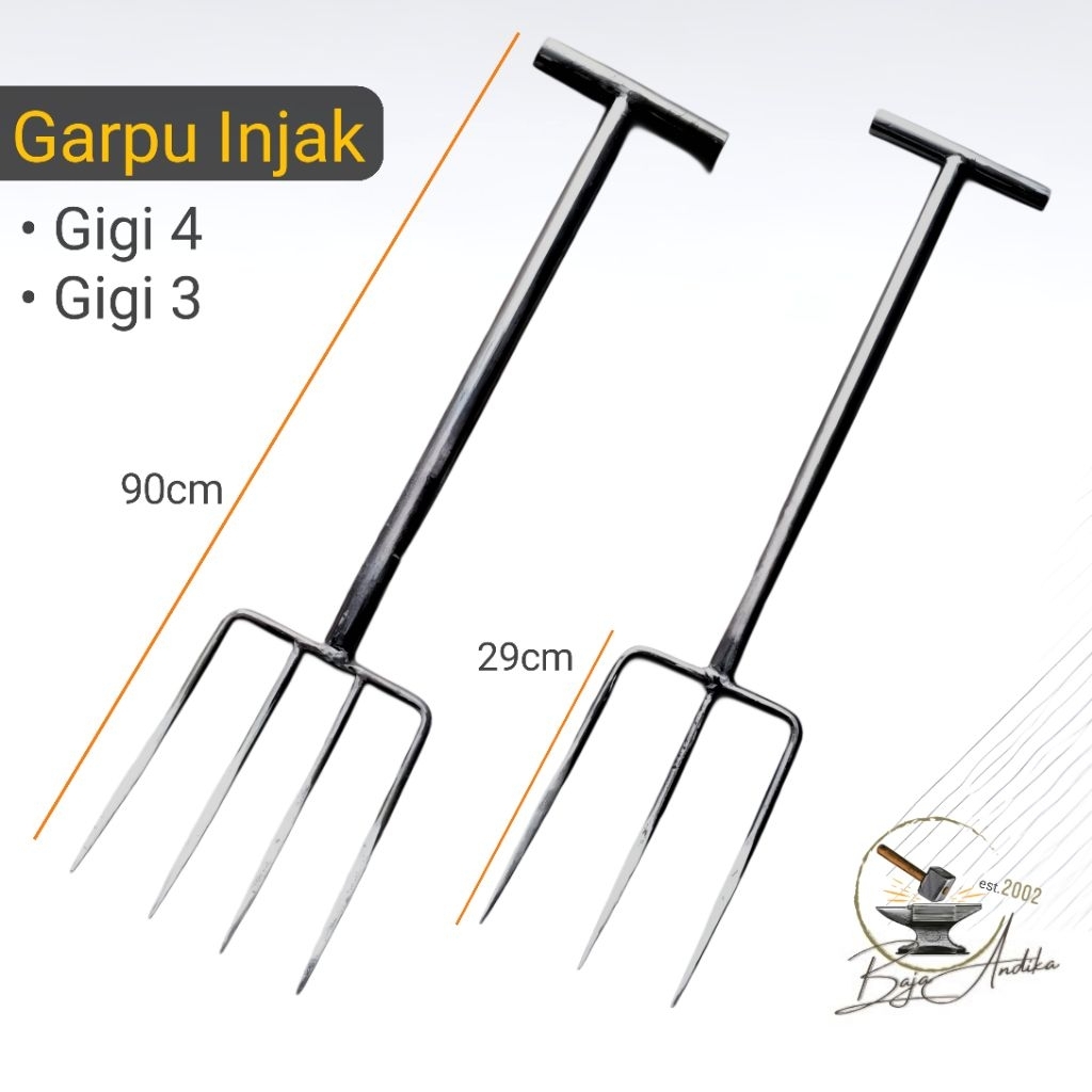 Jual Garpu Tanah Garpu Injak Bahan Baja Tebal Asli Cap Pande | Shopee ...