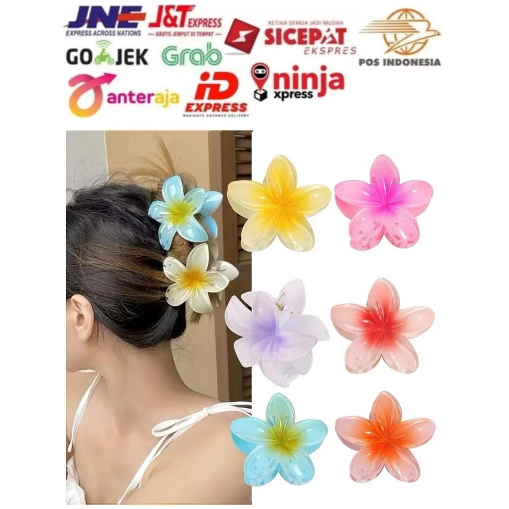 Jual Jepit Bunga Kamboja Plumeria Jepitan Bali Flower Jedai Rambut ...