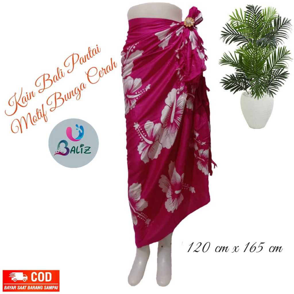 Jual Kain pantai bali motif sari bunga - sarung pantai - kain pantai ...