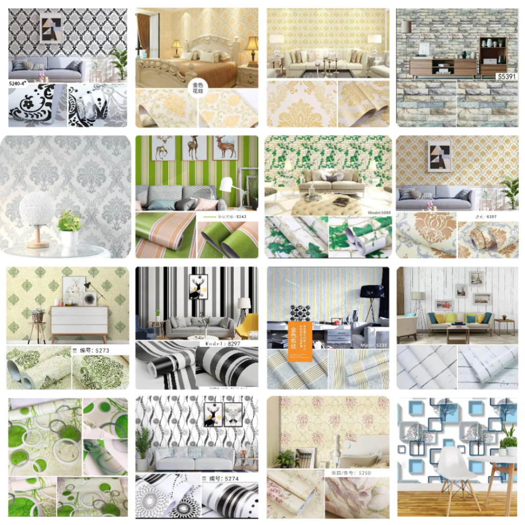 Jual Wallpaper Stiker Dinding Elegant Size 45CM X 8M Wallstiker Ruang Tamu Kamar Tidur Tinggak ...