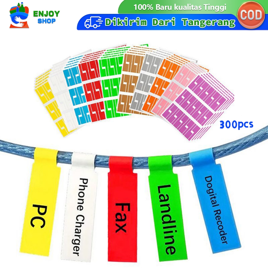 Jual 300pcs / 10 Lembar Stiker Label Penanda Air Warna-Warni Dengan ...