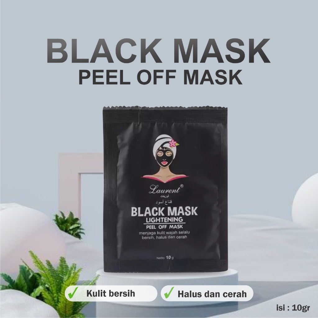 Jual Laurent Black Mask Lightening Peel Off Mask 10gr (SACHET) | Shopee ...