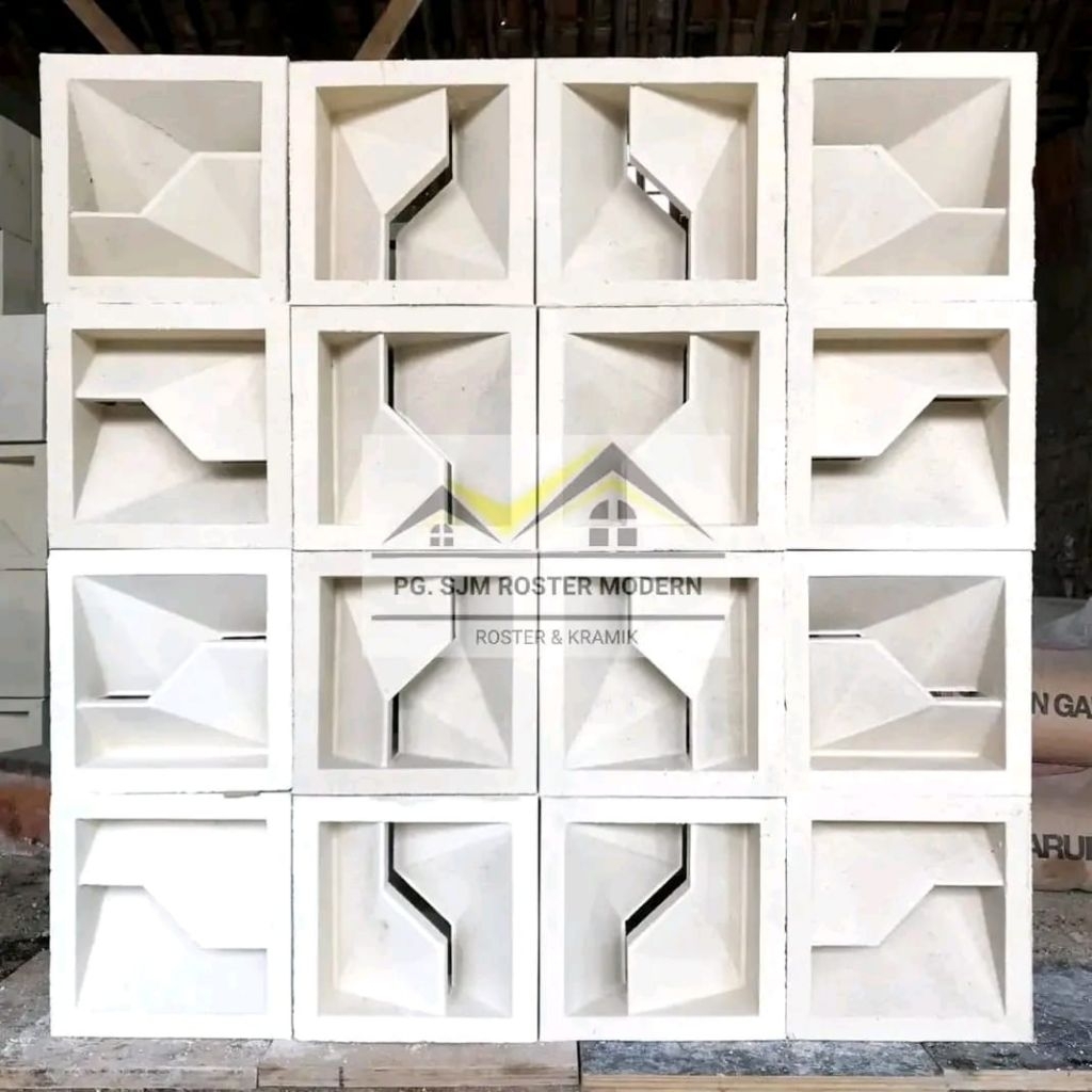 Jual roster beton minimalis 3D LOSTER beton minimalis ventilasi udara ...