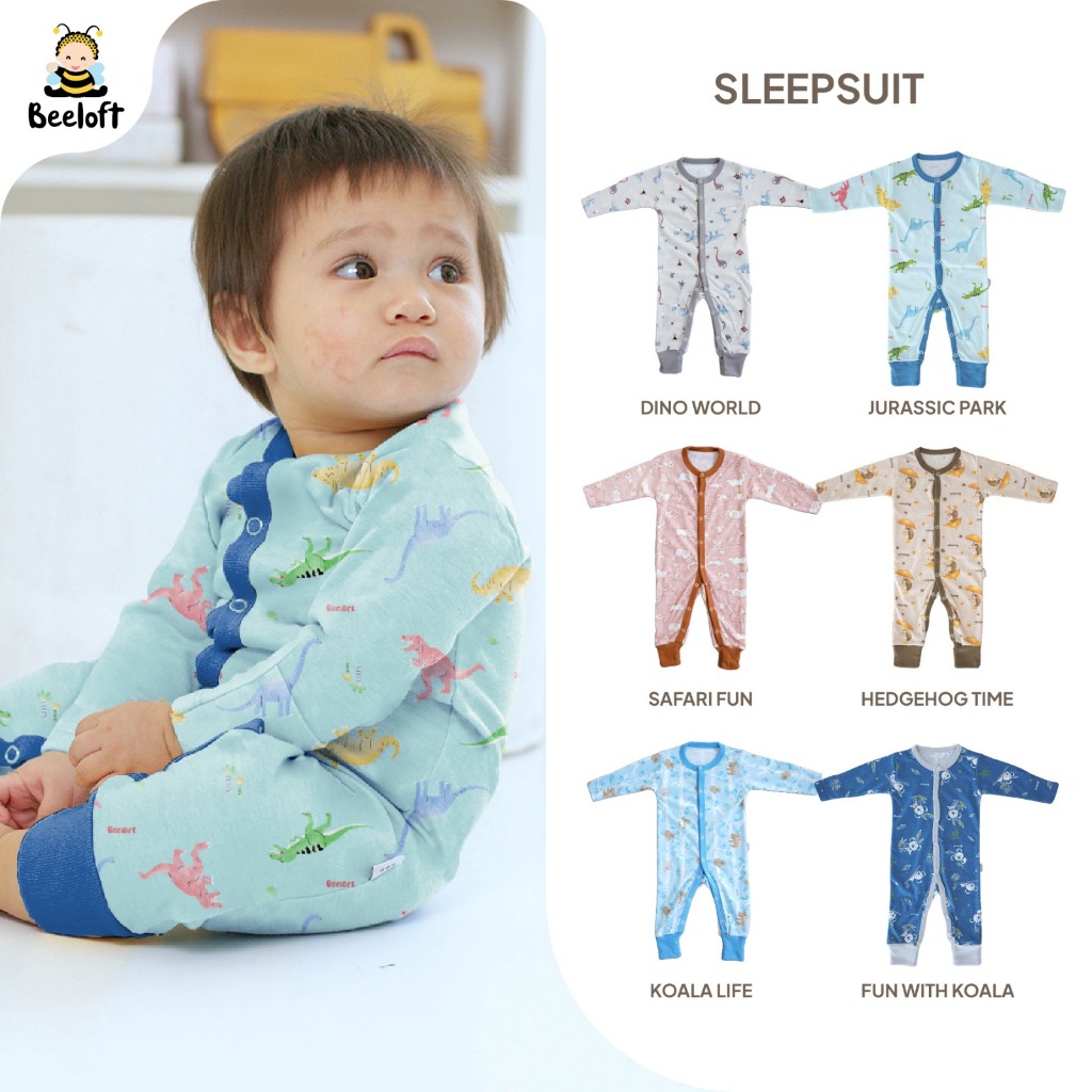 Jual Beeloft Sleepsuit Bayi Baju Tidur Anak Perempuan Newborn - Safari ...
