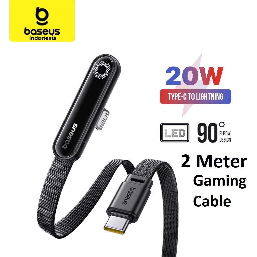 Jual Baseus Kabel Data Gaming MVP 3 Type C to Lightning 20W PD 2M 2 ...