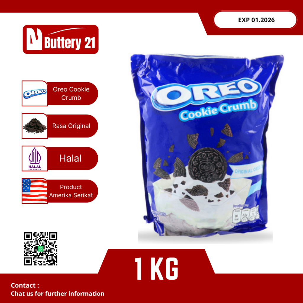 Jual OREO CRUMB 1 KG/OREO 1 KG/REMAHAN OREO/OREO HANCURO/OREO COOKIE ...
