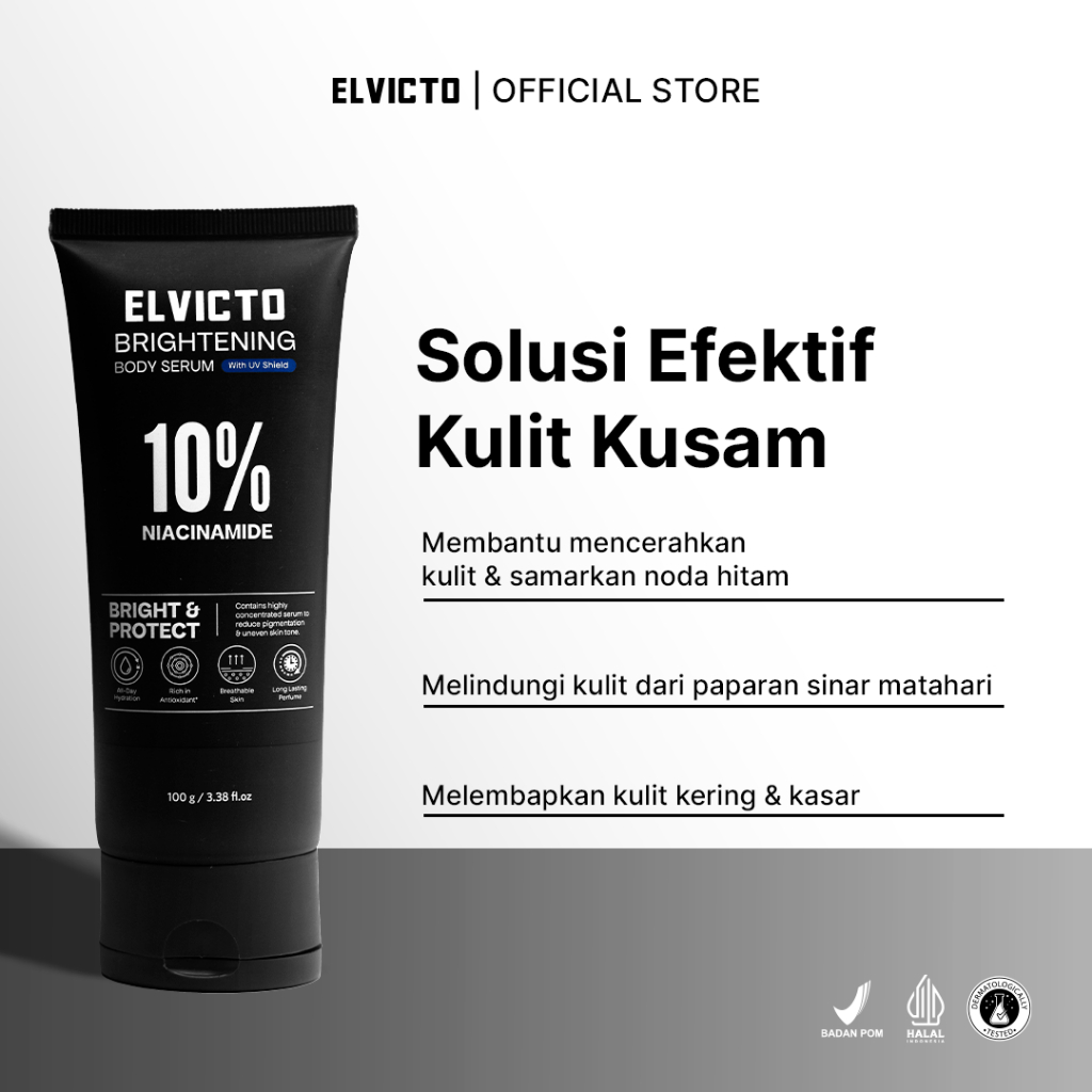 Jual ELVICTO BRIGHTENING BODY SERUM 10% Niacinamide 100gr | Body Serum ...