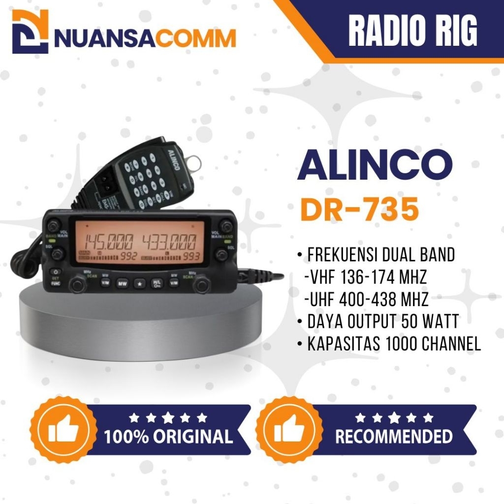 Jual Radio Rig Alinco DR-735 / Rig Alinco DR 735 / Rig DR735 Alinco Garansi Resmi | Shopee Indonesia