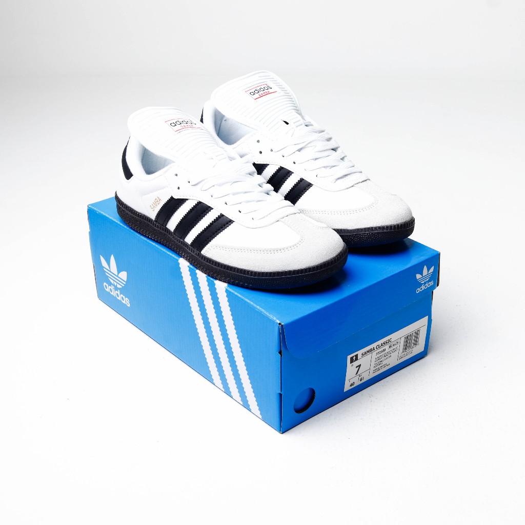Jual Adidas Samba Classics White Black | Shopee Indonesia
