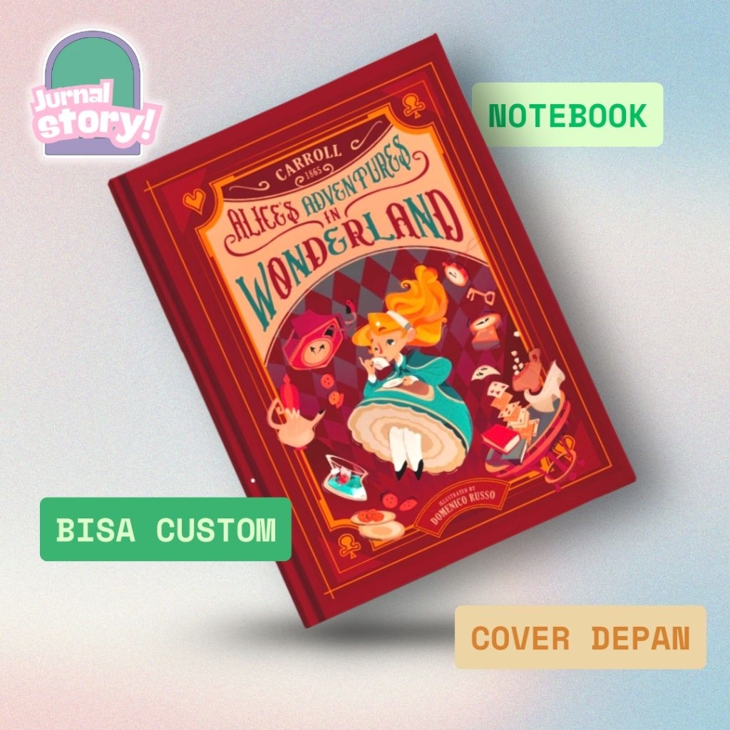 Jual Notebook Custom Buku Diary A5 Alice Wonderland Buku Tulis Catatan ...