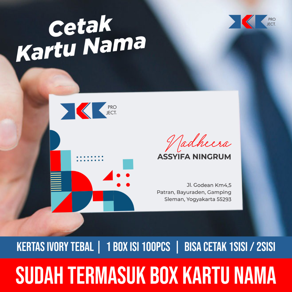 Jual CETAK KARTU NAMA 1 HARI JADI / PRINT 2 SISI ATAU 1 SISI | Shopee ...