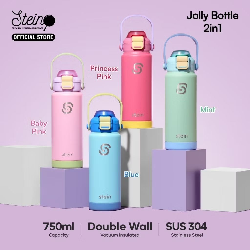 Jual Stein Tumbler Jolly Bottle 2in1 Botol Minum Olahraga Stainless ...